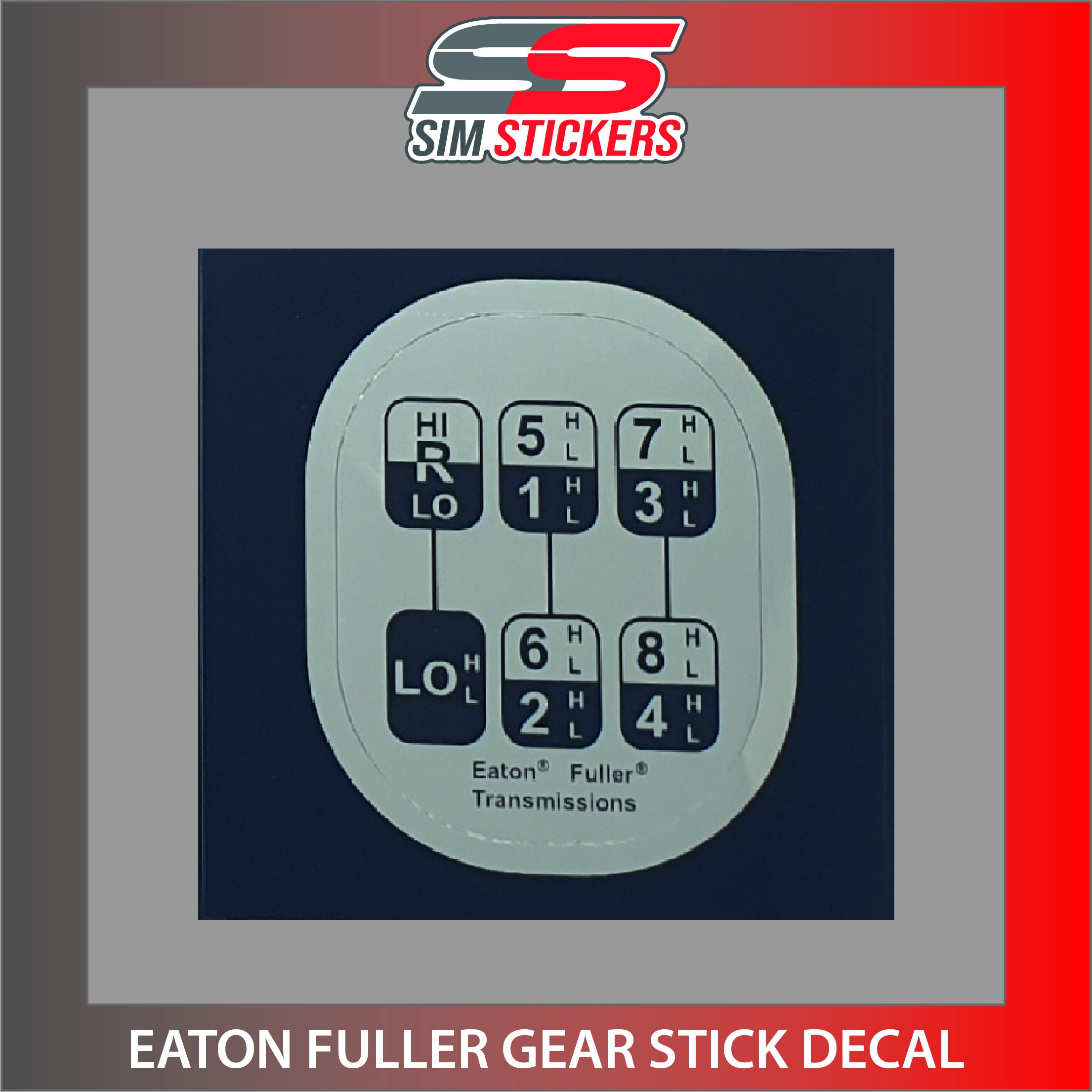 CHROME/BLACK Eaton Fuller Stickers for Truck Simulator Gear - Etsy