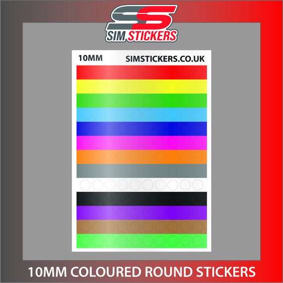 COLOURED Fanatec 10mm Round Stickers for Various Simulators - Etsy