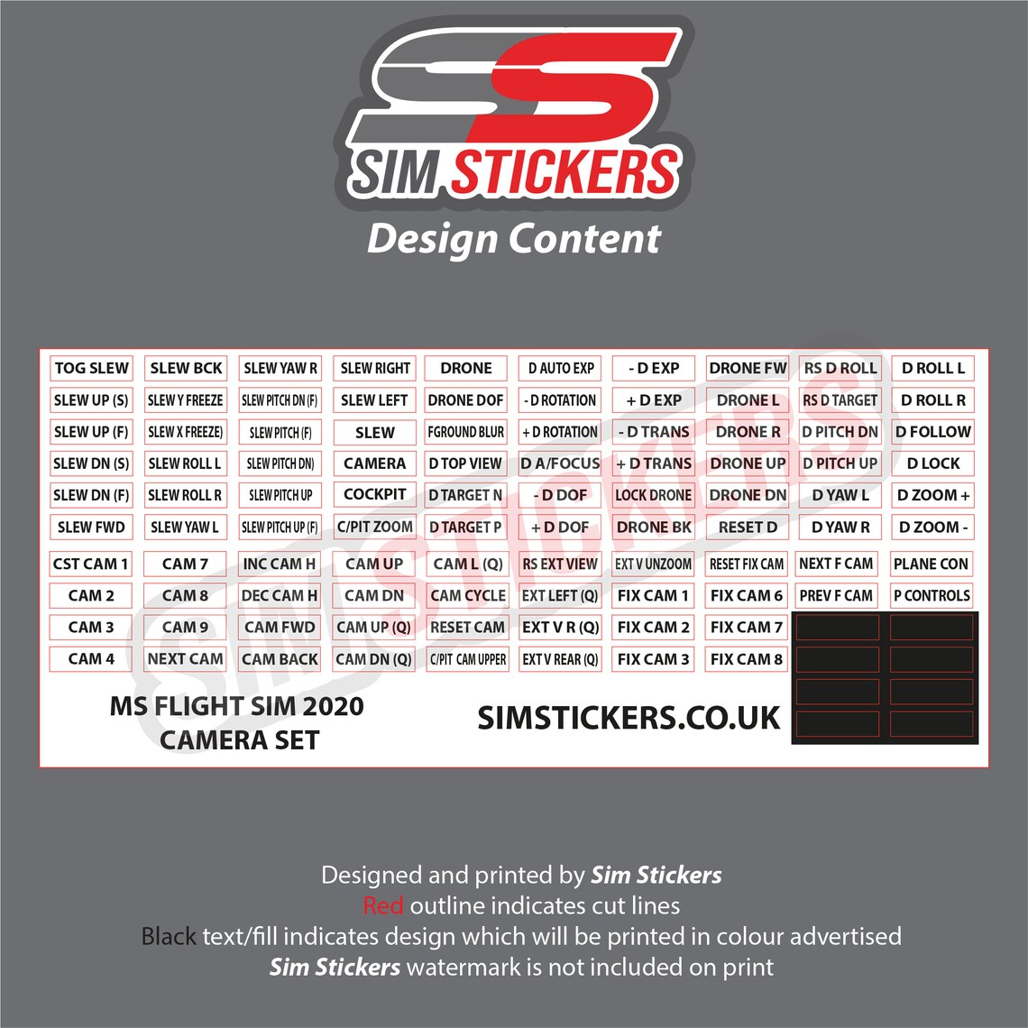 CLEAR/WH MSFS Stickers for Flight Simulator - Etsy