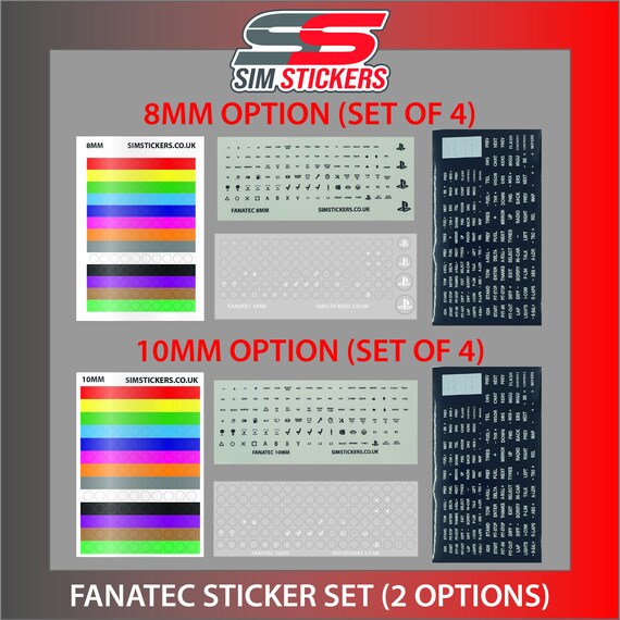 Fanetec Stickers for Car Sim Racing Buttonbox/wheel Set of 4 - Etsy
