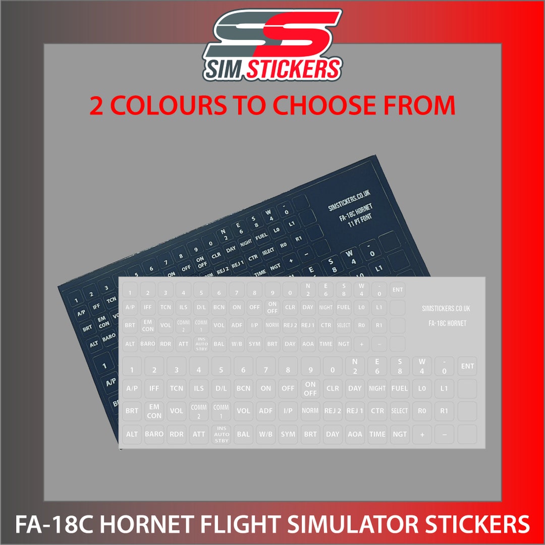 FA-18C Hornet Stickers for Flight Simulator Button Box/wheel/flight ...