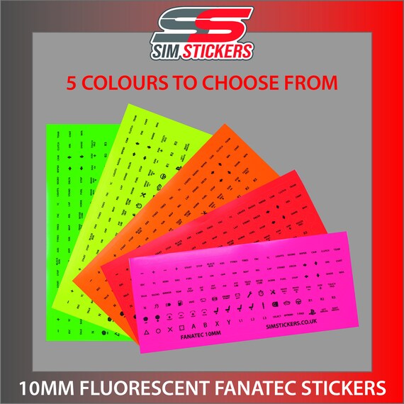 FLUORESCENT Fanatec 10mm Stickers for Simulator Wheel/button - Etsy