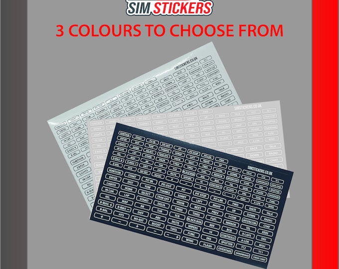 Fanatec Rally Module 10mm Stickers for Various Simulator Wheel/button ...