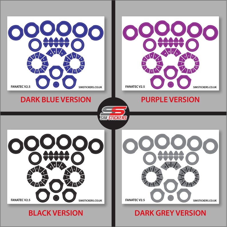 Fanatec Clubsport V2.5 Wheel Stickers for Car Simulator | Iracing ...
