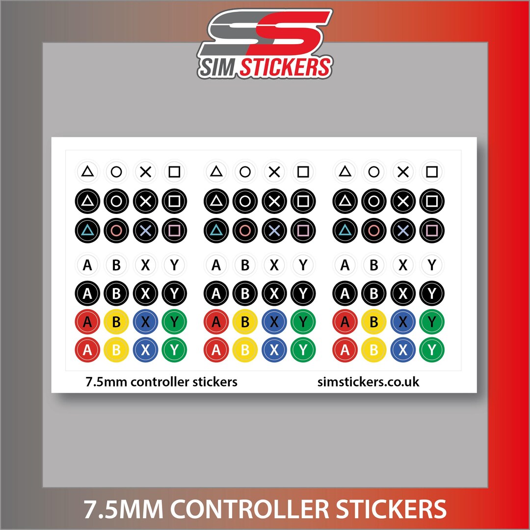 Custom Sticker Sheet - Round Controller Stickers at 7.5mm Diameter Size ...