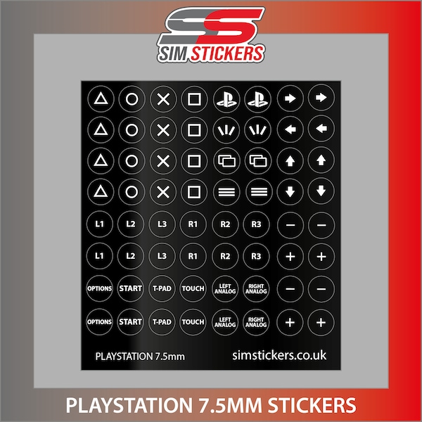 Playstation Controller Button Stickers - Etsy