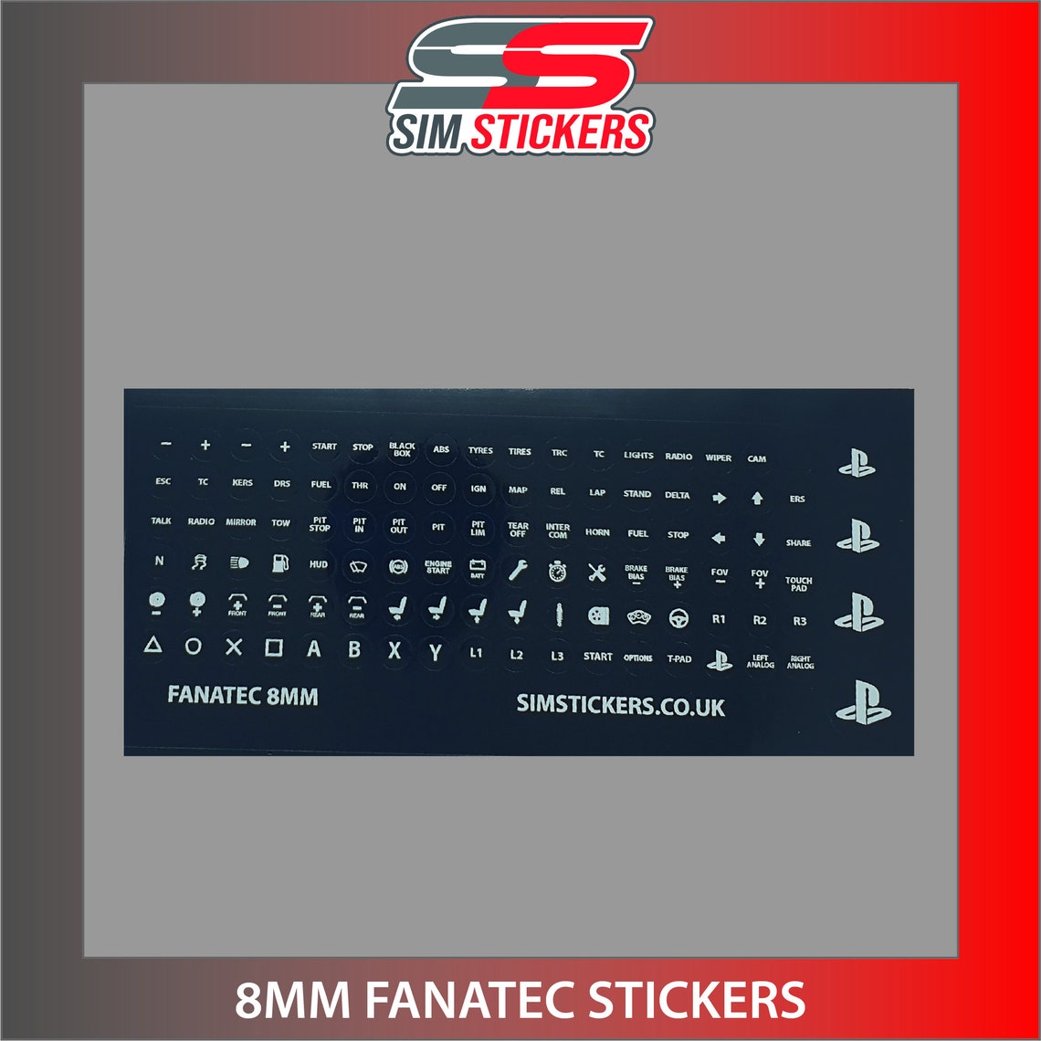 Fanatec 8mm Stickers for Various Simulator Wheel/button Box VARIOUS ...