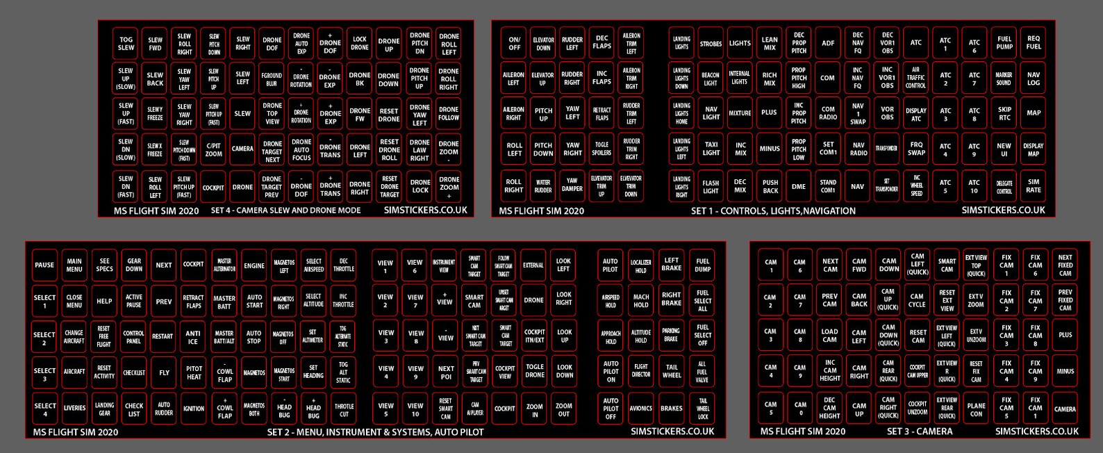 Microsoft Flight Simulator Sticker 2020 Set for keyboards | Etsy