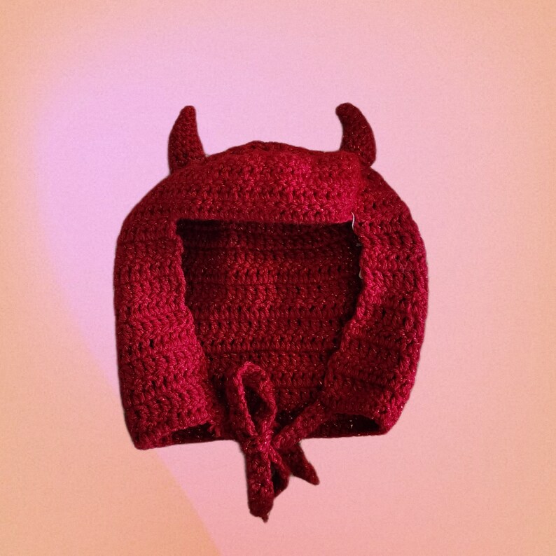 Devil Crochet Bonnet Made to Order - Etsy