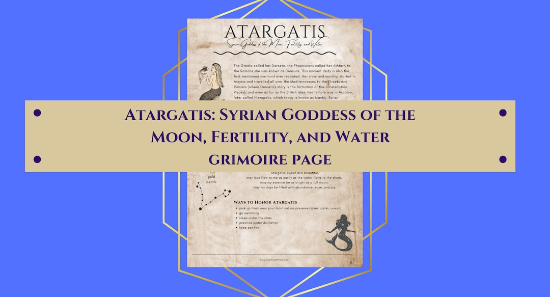 Atargatis Sumerian Goddess of Water, the Moon, Fertility Goddess ...