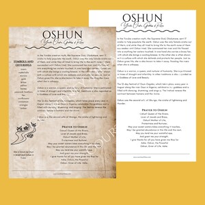 Oshun Yoruba Orisha, African Goddess of Rivers Grimoire Page Book of ...