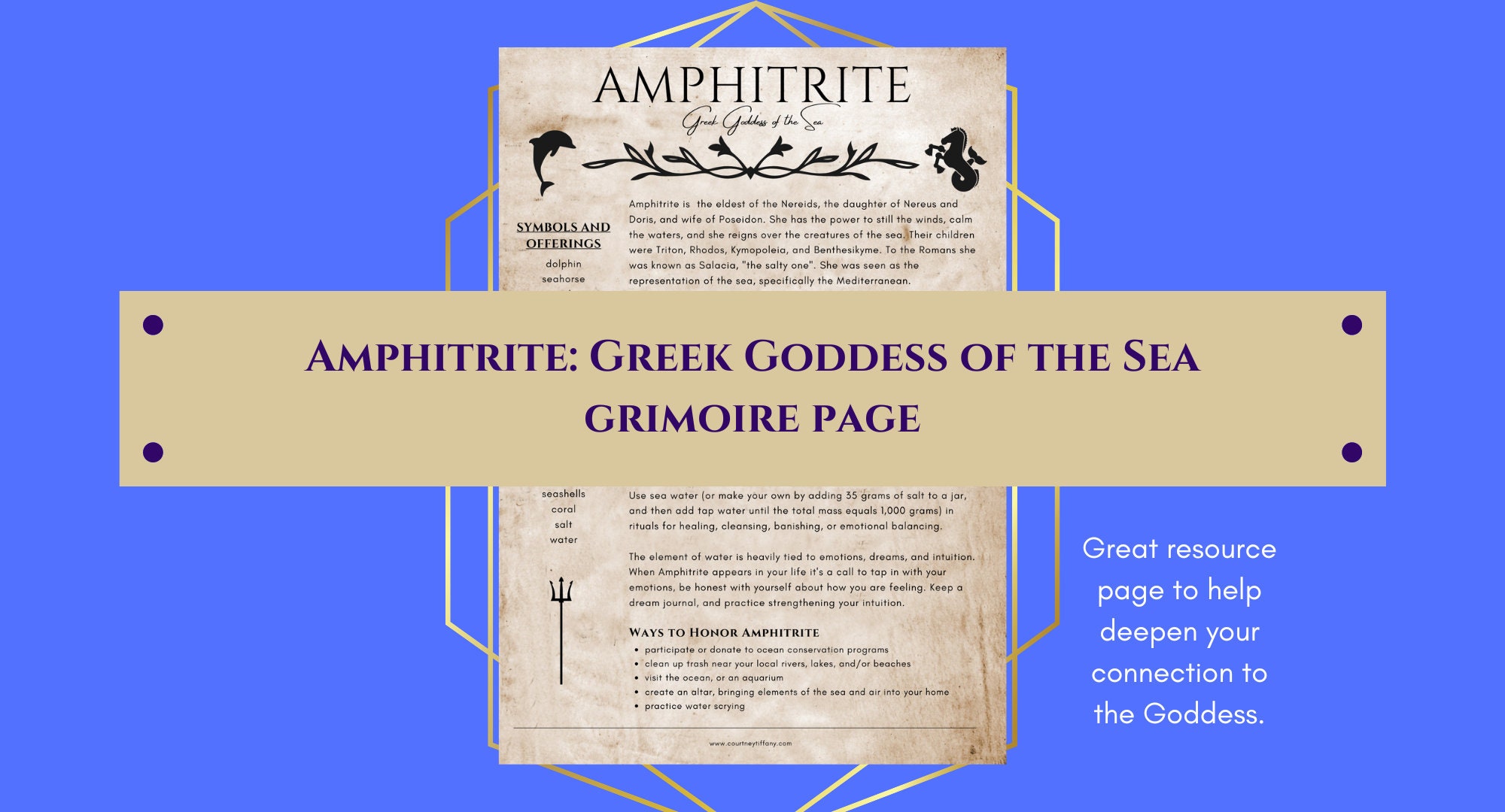 Amphitrite Greek Goddess Symbols