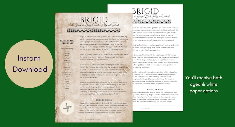 Brigid Celtic Goddess of Healing, Fertility, Poetry, and Smithcraft ...