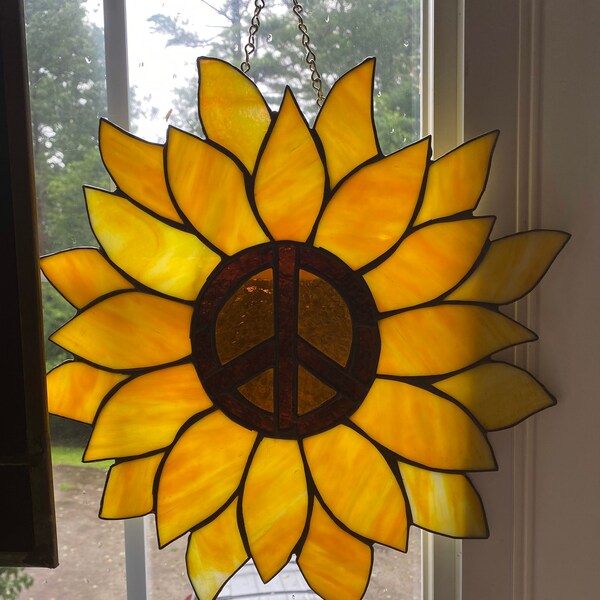 Peace Sign Stained Glass Pattern - Etsy