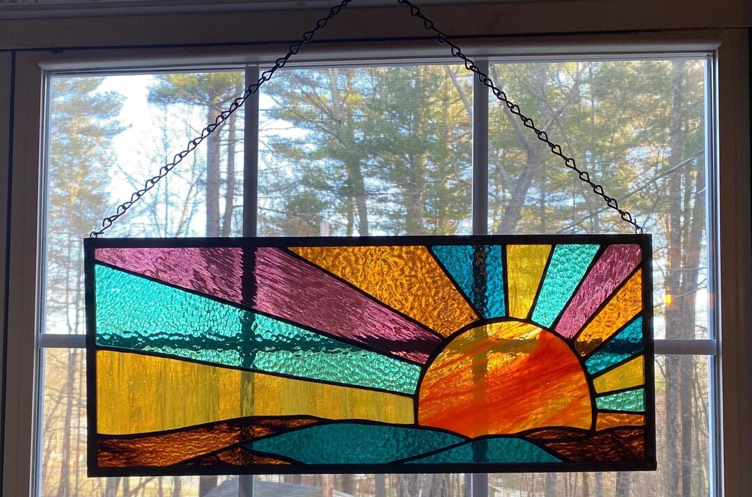 Sunrise of a Different Color. Stained Glass, Sunrise Ocean, Custom ...