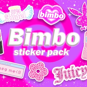 Bimbo Sticker Pack Y2K Pink Girly Bimbocore Stickers - Etsy