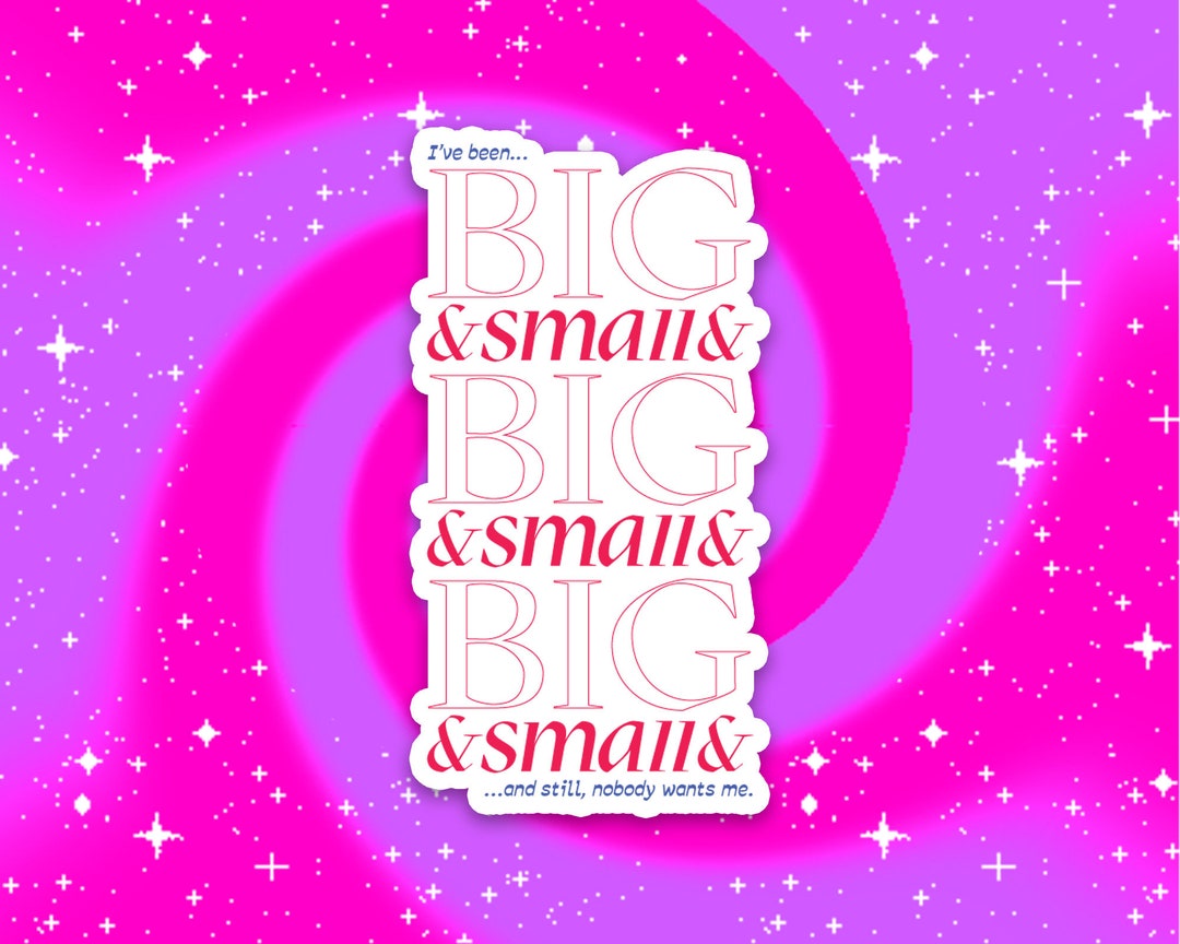 Big and Small Sticker | Mitski Nobody Laurel Hell Stickers - Etsy