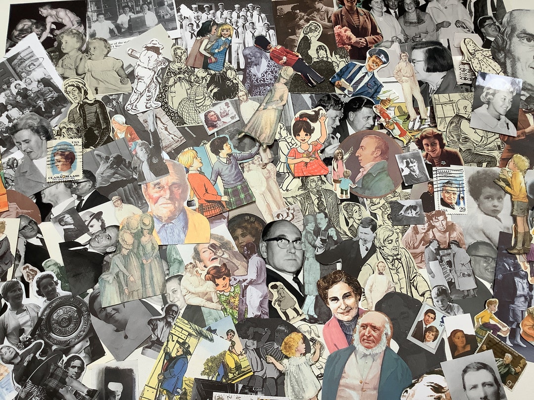 50 Vintage & Retro People Themed Junk Journal Paper Cut Outs Kit ...