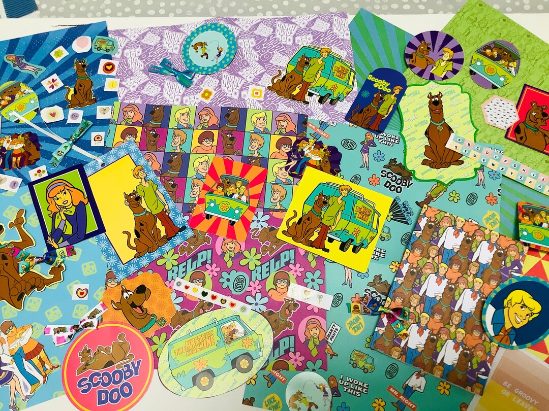 50 Piece Scooby Doo Retro / Vintage Paper Ephemera Scrapbooking Kit ...