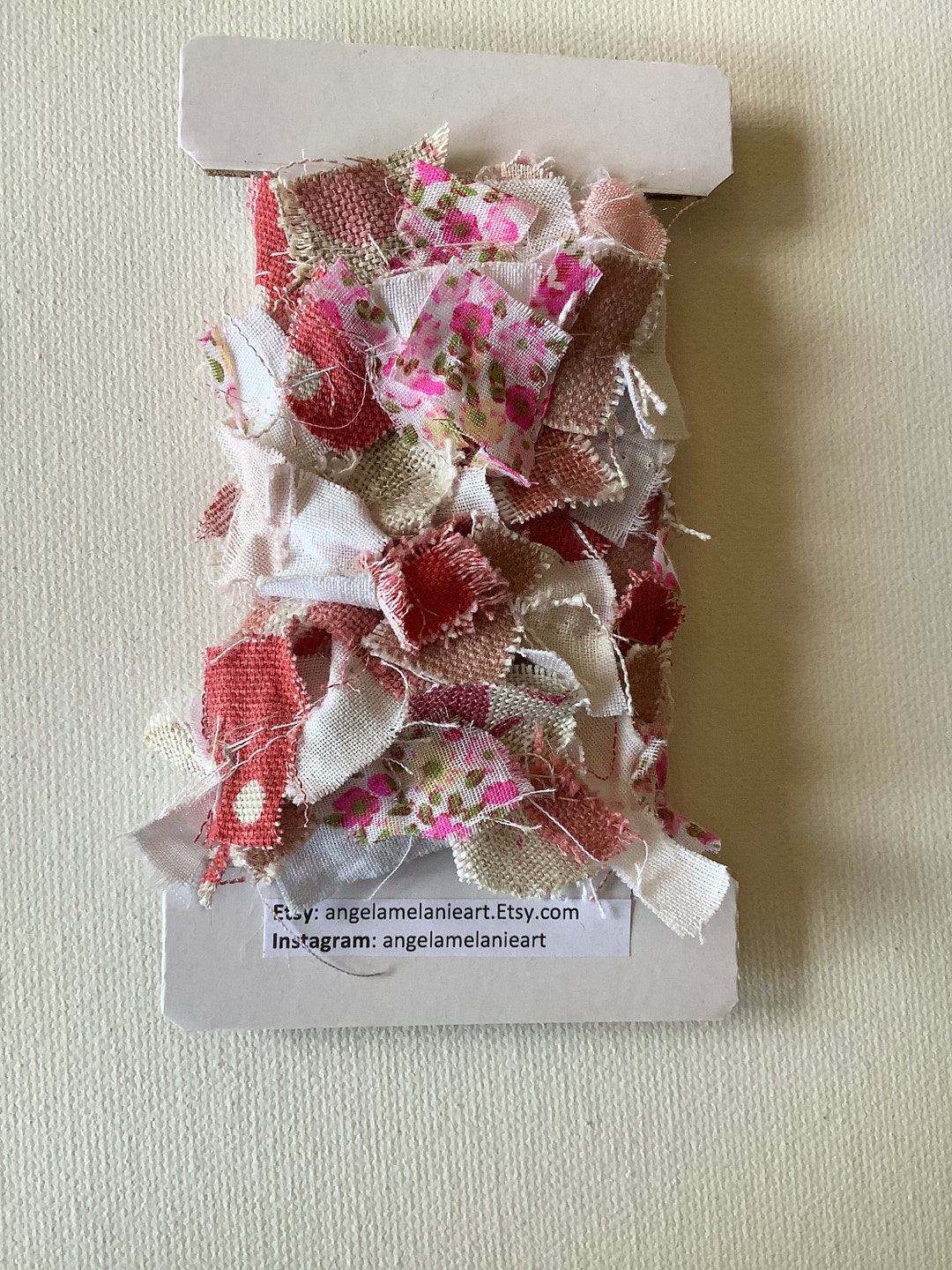 Vintage Fabric Snippet Ribbon: Handmade Scrapbooking Embellishment - Etsy