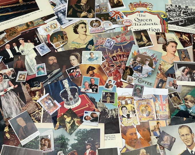 40 Pc British Royal Family Vintage Ephemera, Royalty, Kings and Queens ...