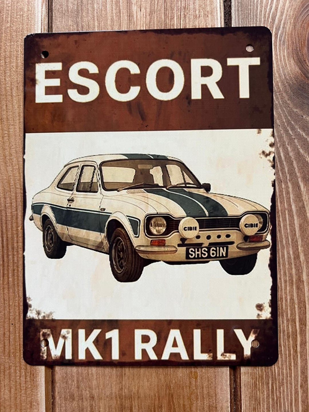 Classic Car Gift Ford Escort Mk1 Rally Tin Sign – Vintage Reimagined ...