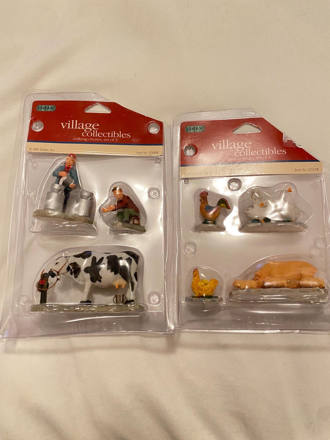 LEMAX Village Collectibles Milking Chores and Farm Animals 2001 Vintage ...