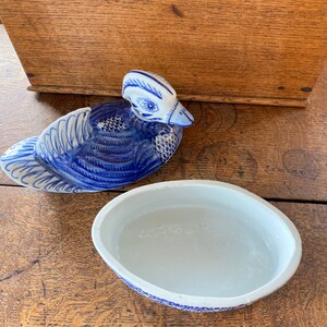 Rare Porcelain Chinese Mandarin Duck Covered Tureen Dish Blue White - Etsy