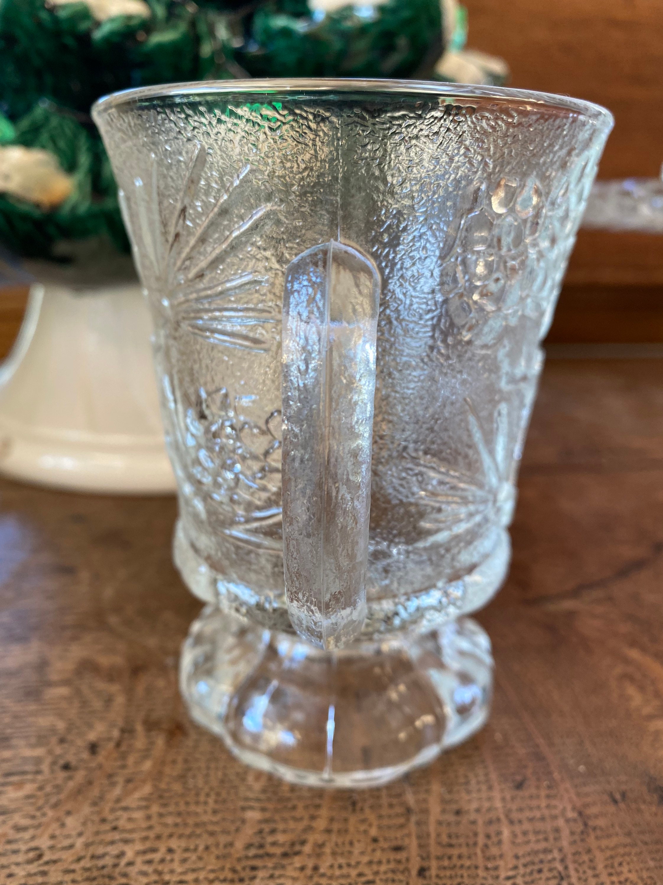 Vintage Tiara Glass Ponderosa Pine Mugs Cups Punch Coffee Hot - Etsy