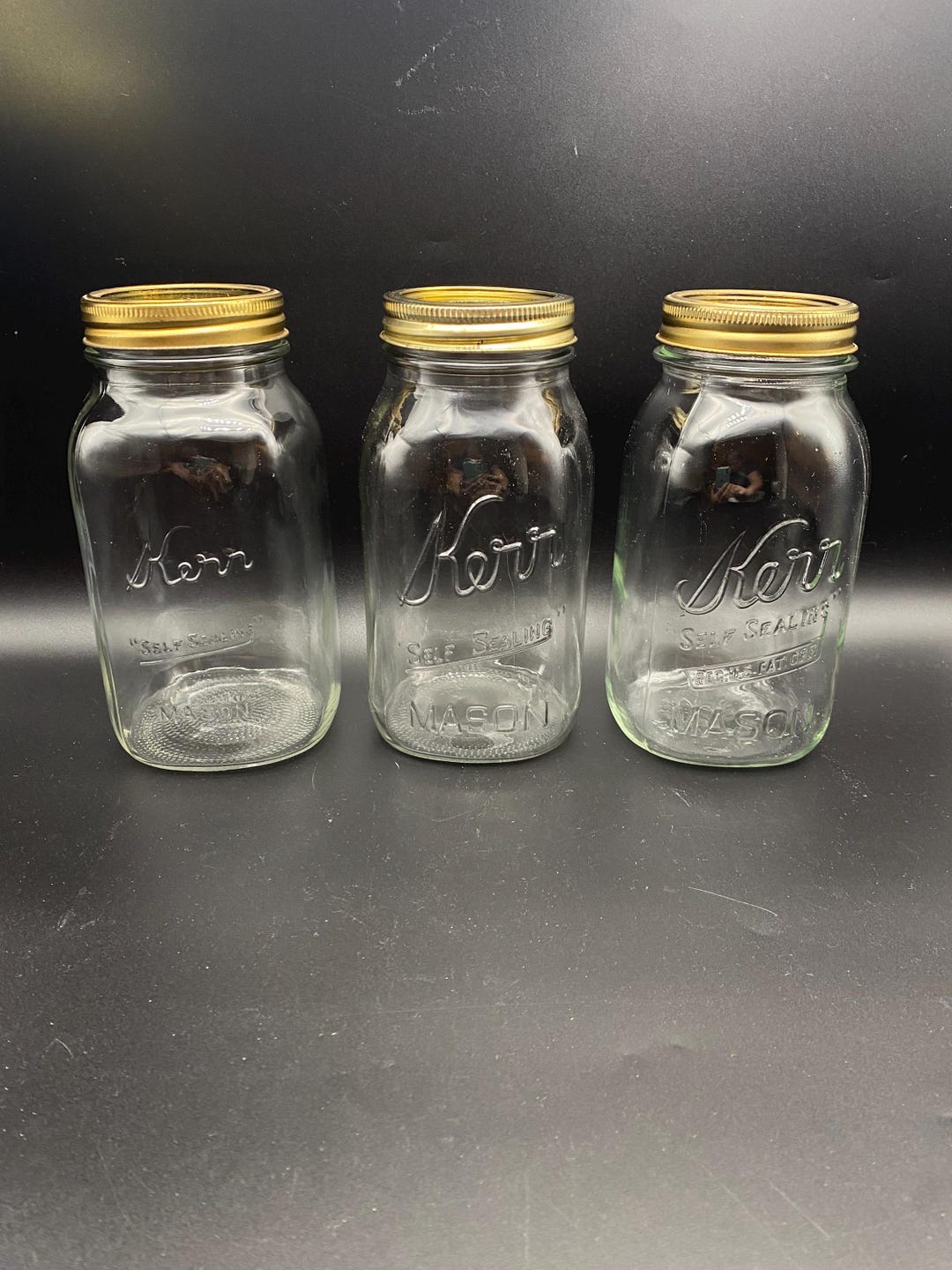 Vintage Kerr Mason Canning Jars Self Sealing Glass Jars Various Styles ...