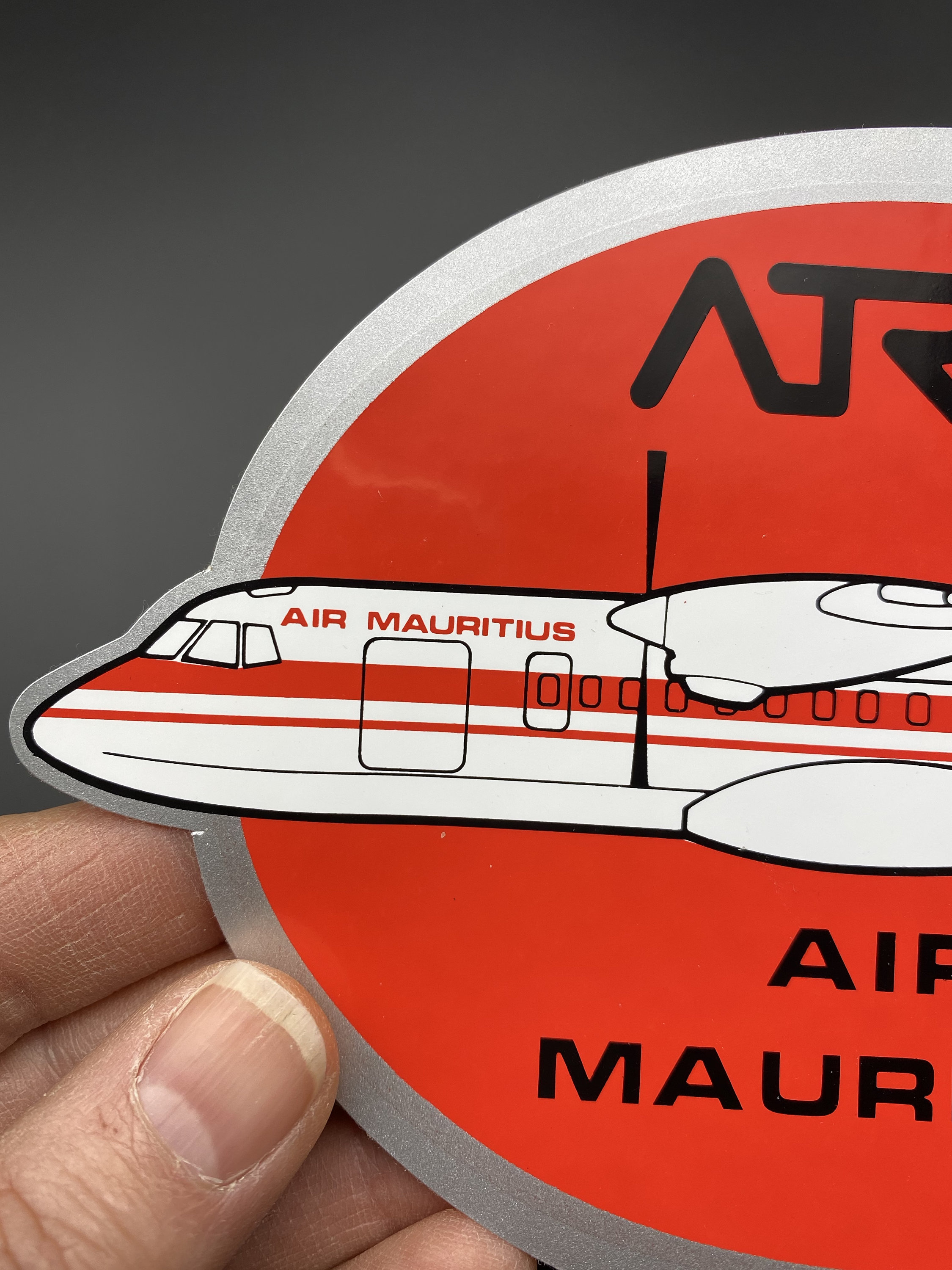 Air Mauritius ATR 42 Plane Advertisement Sticker Decal Vintage | Etsy