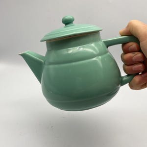 Turquoise Ceramic Teapot Vintage Tea Pot MCM Vintage Kitchen - Etsy