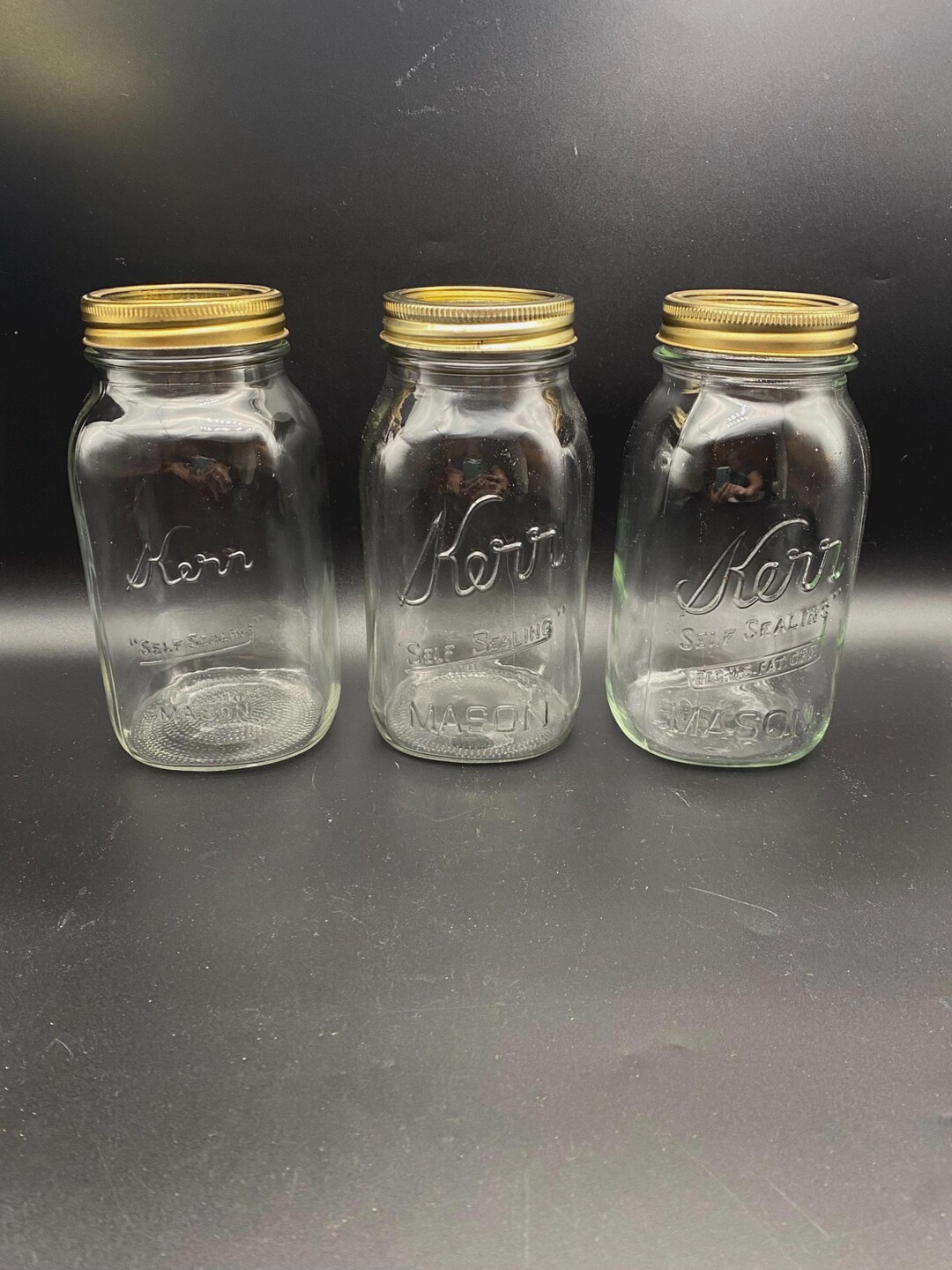 Vintage Kerr Mason Canning Jars Self Sealing Glass Jars Various Styles ...