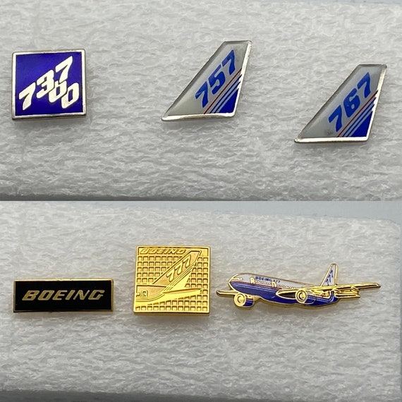Boeing Tie / Lapel Pins Various Vintage Clips | Etsy