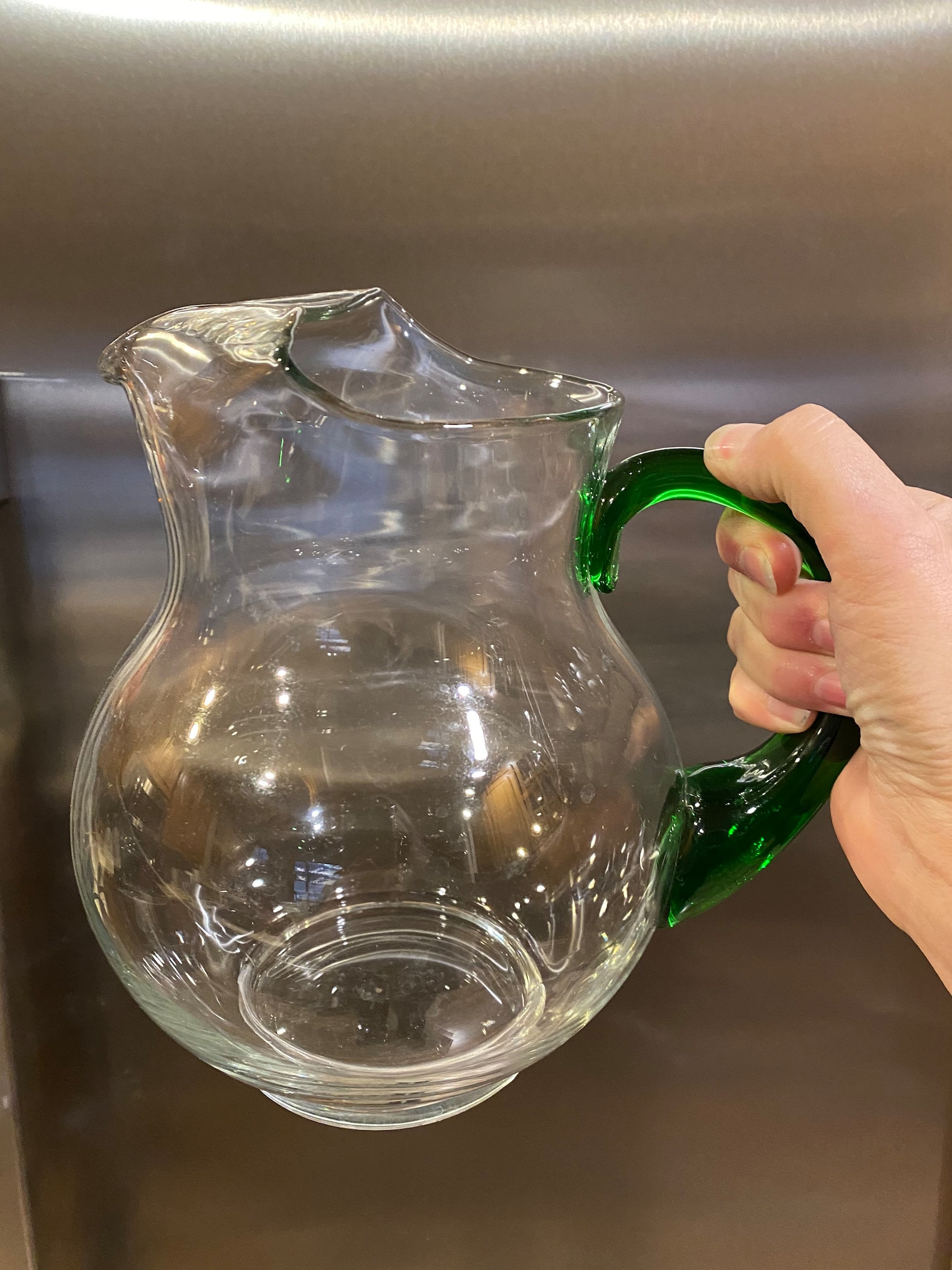 Green Glass Cactus Stem Margarita Glasses / Pitcher Vintage - Etsy