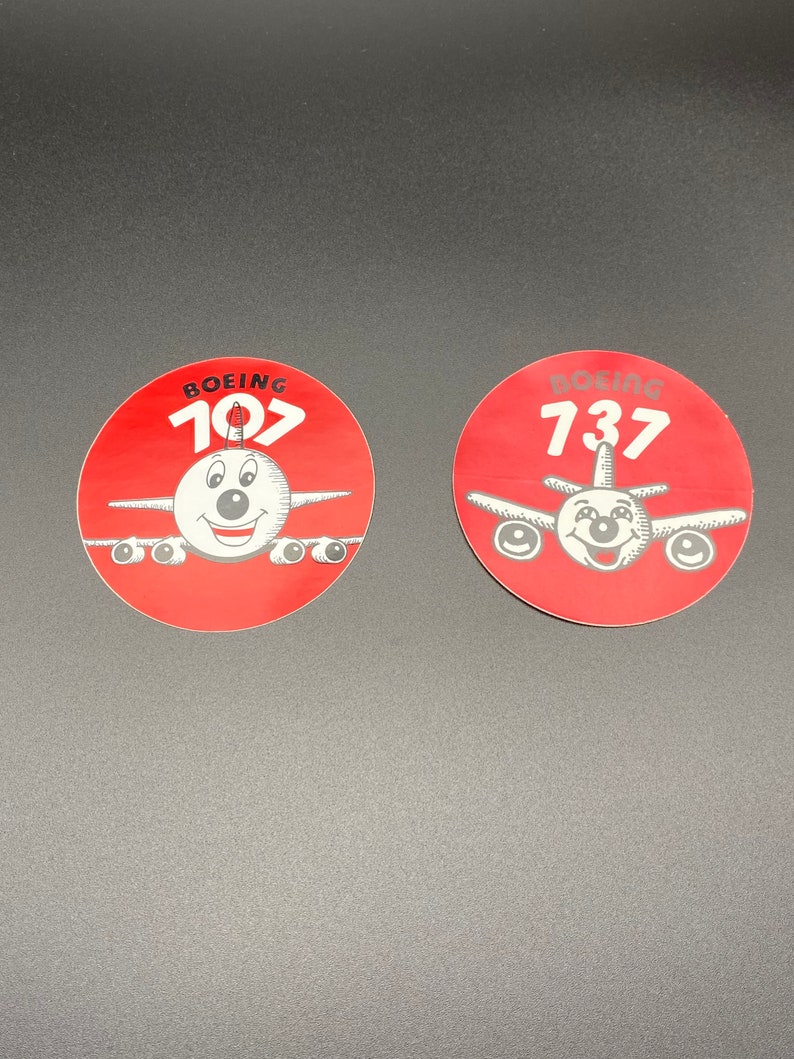 Boeing 737 or 707 Smiley Plane Sticker Vintage 1980s | Etsy
