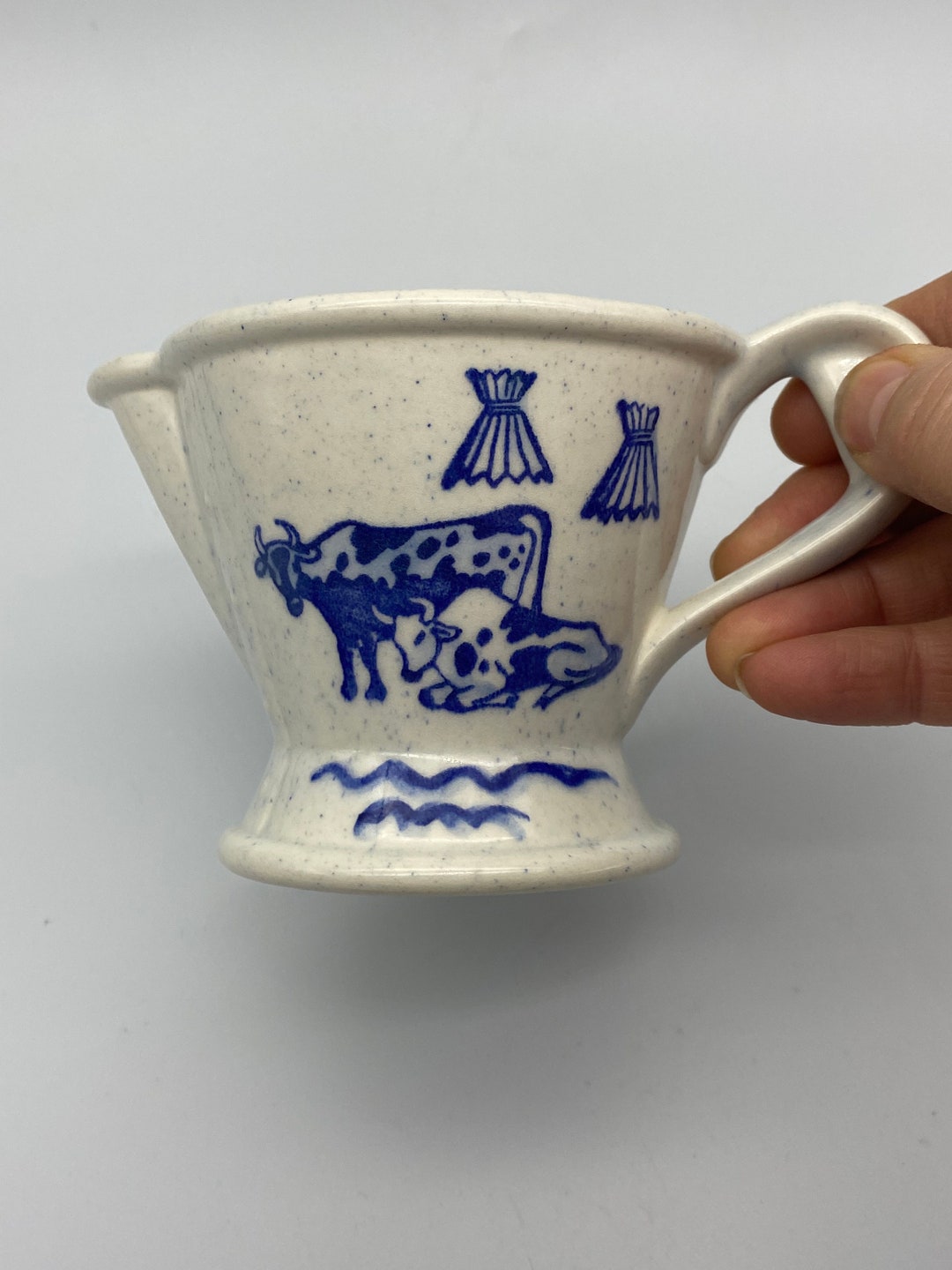Poppytrail by Metlox Ceramic Blue Cows Creamer - Etsy
