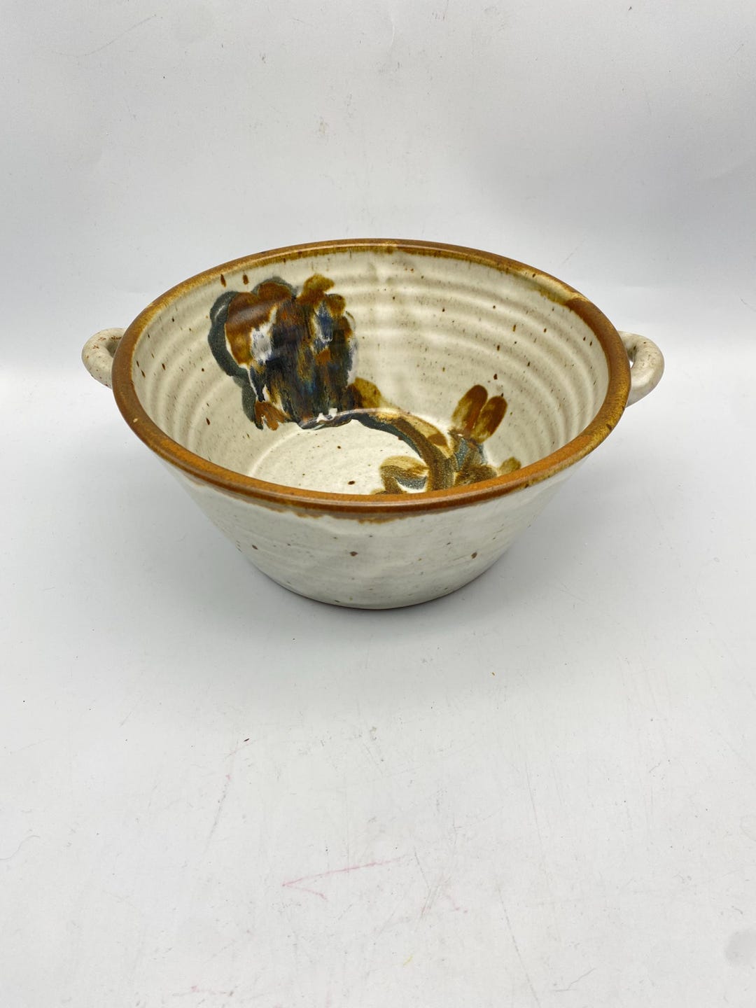 Lorene Spencer Vintage Ceramic Pottery Art Handled Bowl MCM PNW Artisan ...
