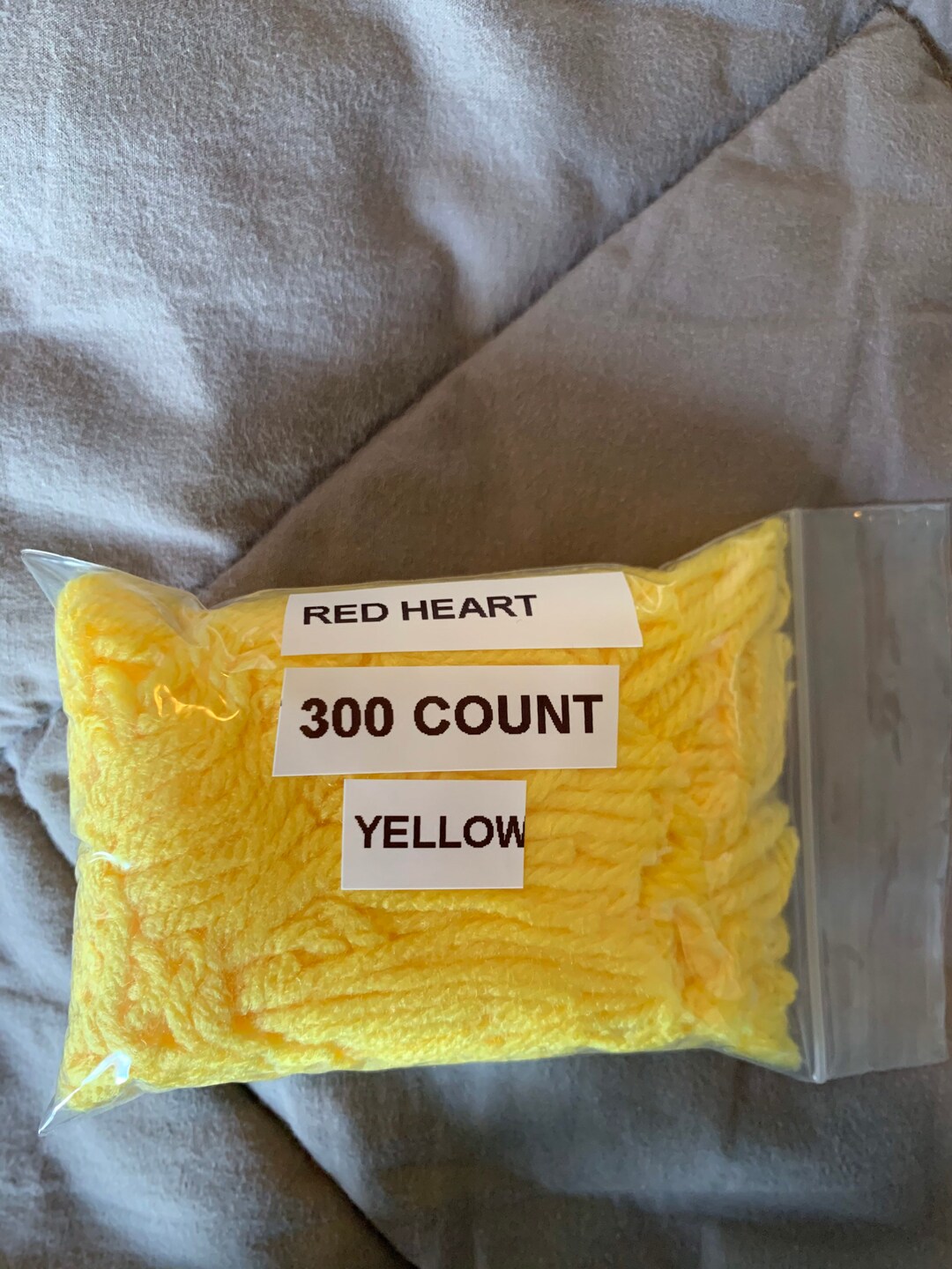 300 Count Red Heart Yellow Yarn for Latch Hooking - Etsy