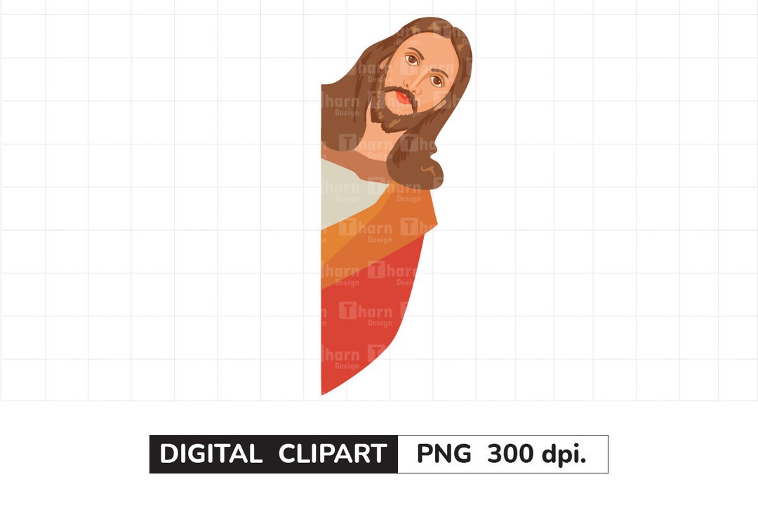 Jesus Peeking Out Png Clipart Digital File. - Etsy Denmark