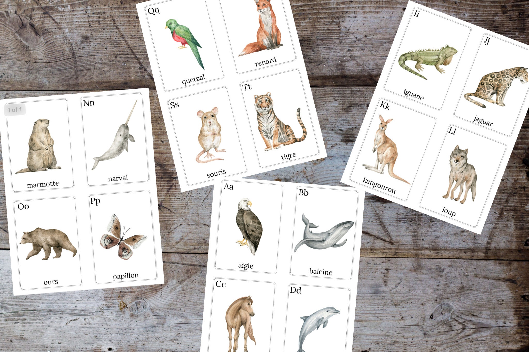 French Alphabet Flash Cards Printable - French A-Z Flashcards ...