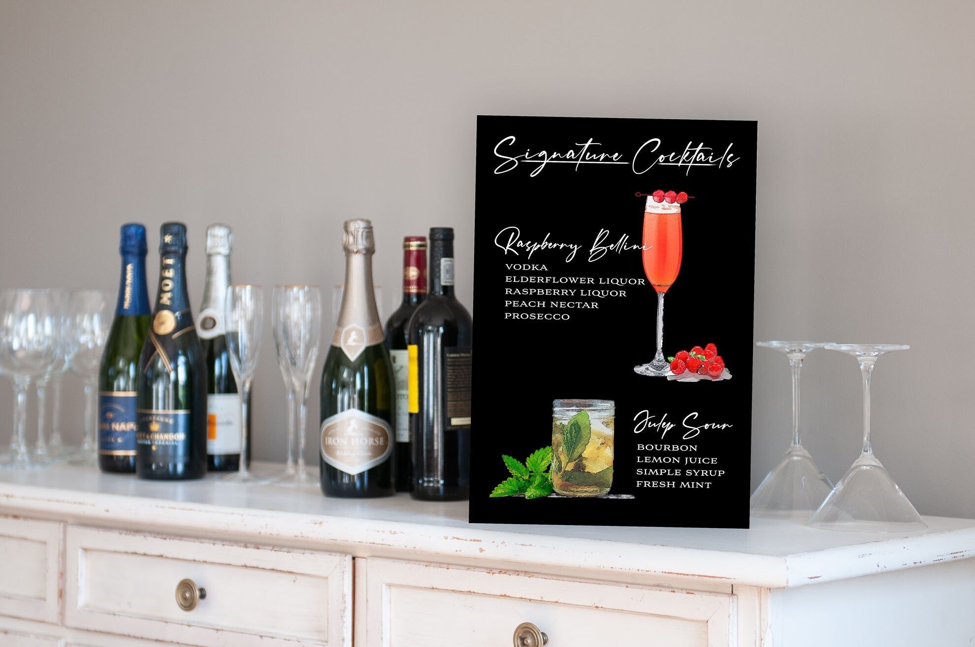 Signature Drink Sign, Wedding Reception Bar Sign, Wedding Party Decor ...