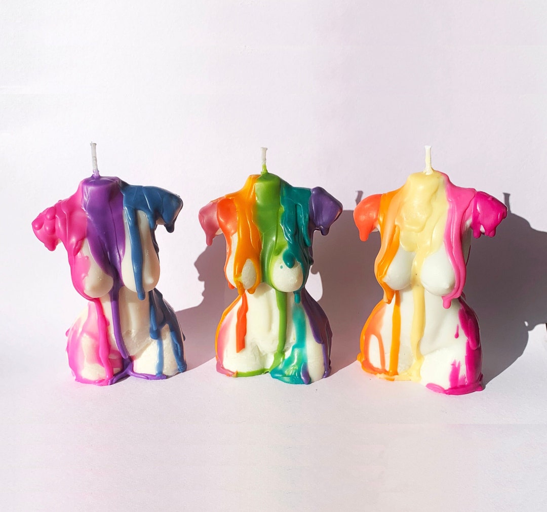 Pride Drizzle Torso Candle - Pride Candle - Pride Drizzle Body Candle ...