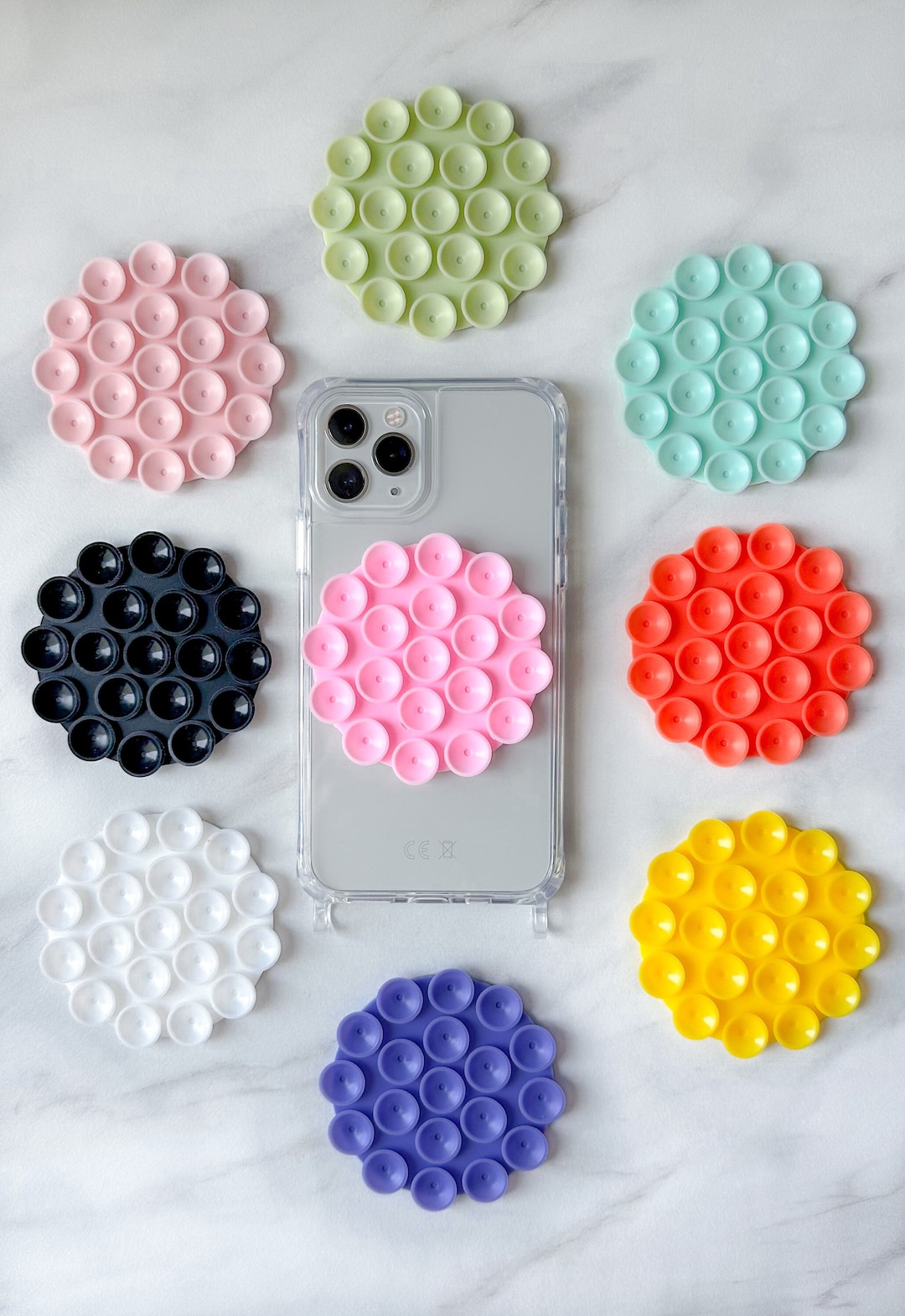 Puffy Stickers Mobile Phone, Silicone Suction Cup Mobile Phone Holder ...