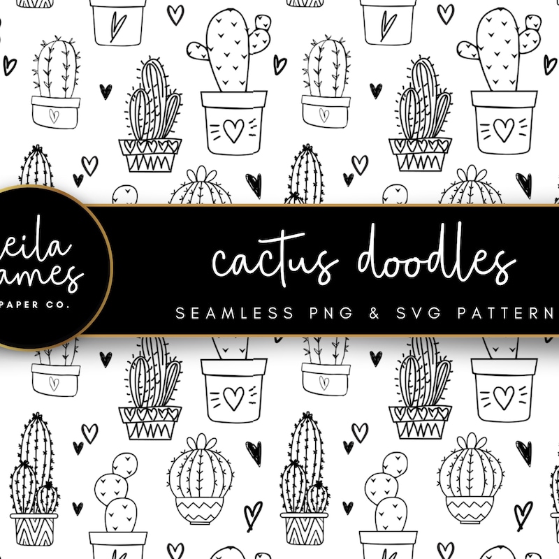 Cactus Doodle - Etsy