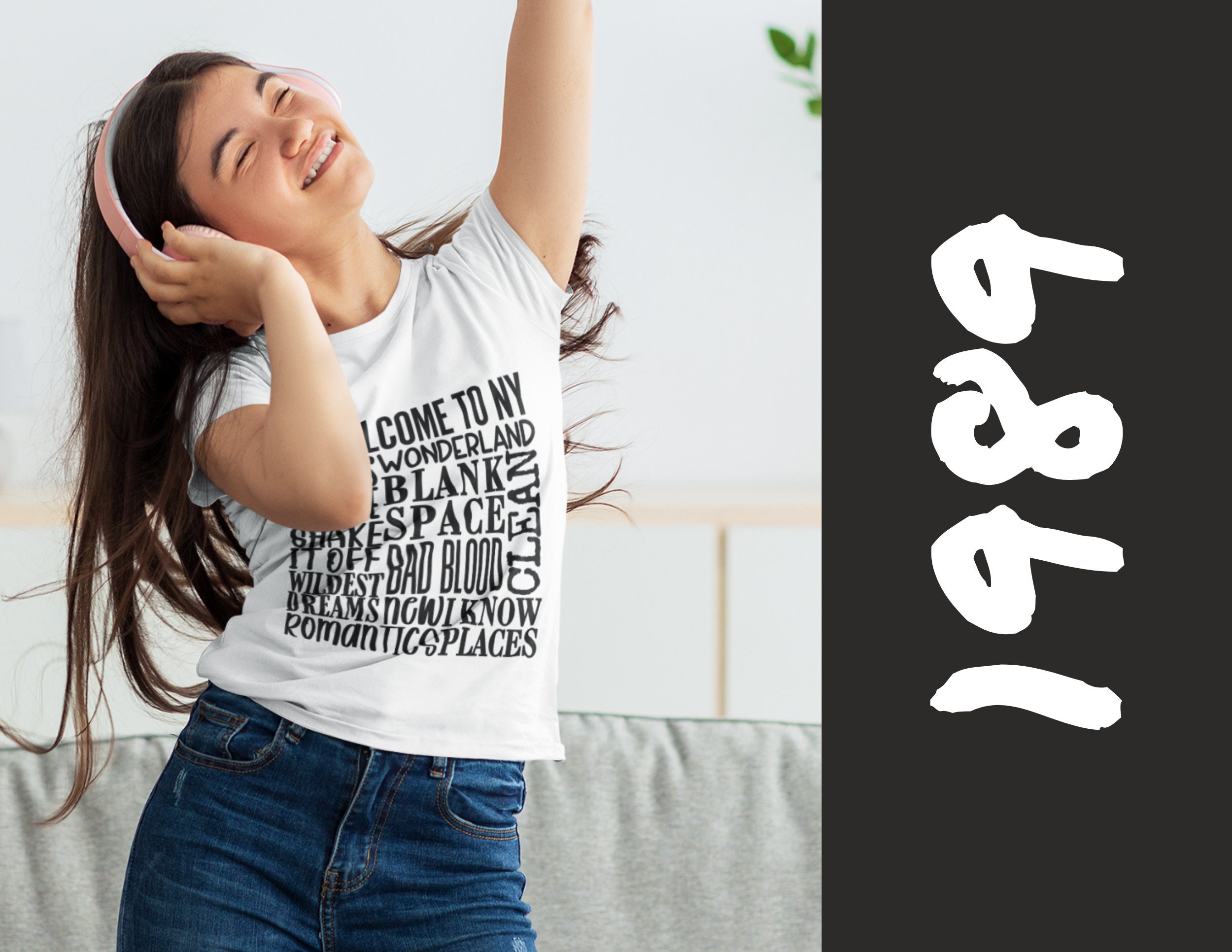 Black and White Digital Paper, 1989 Taylor Swift Seamless Pattern, 1989 ...