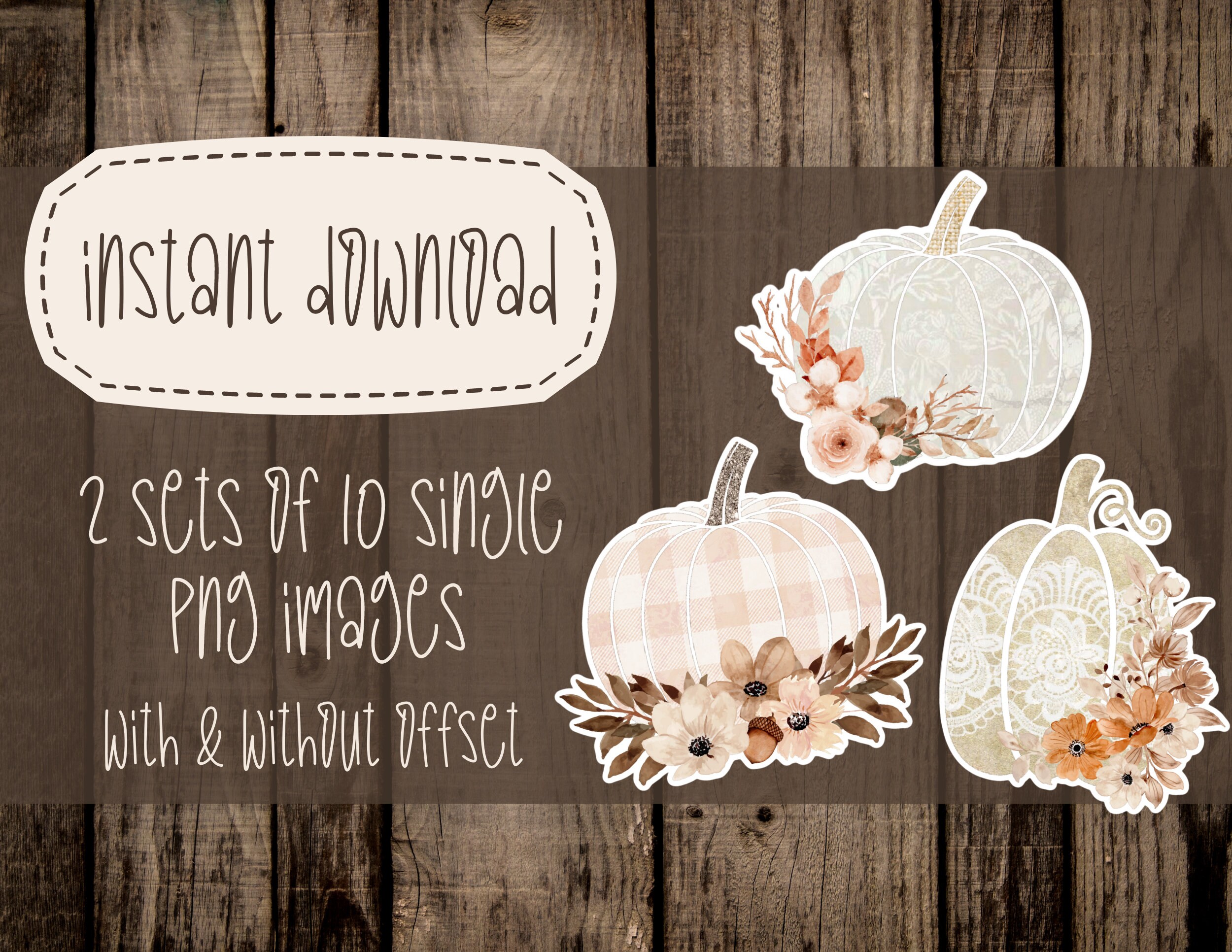 Fall Floral Print & Cut Stickers PNG Sticker Sheet Autumn - Etsy