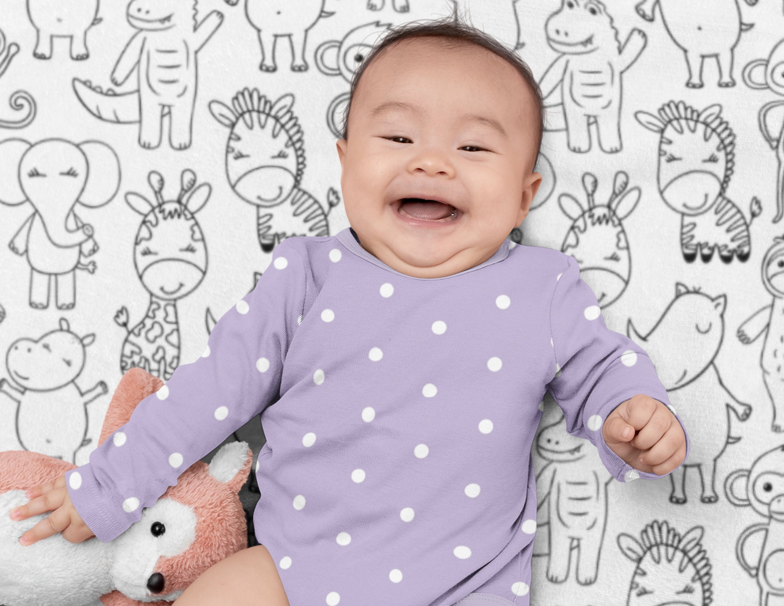 Digital Paper, Safari Animals Seamless Pattern, Black and White ...