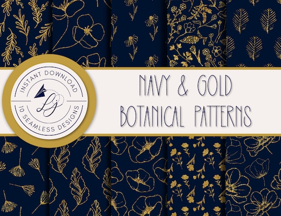 Digital Paper Floral Botanical Patterns Seamless Pattern - Etsy