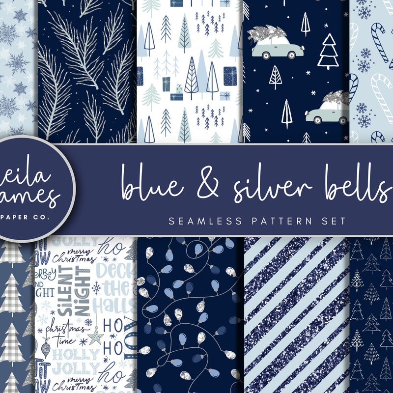 Christmas Digital Paper - Etsy